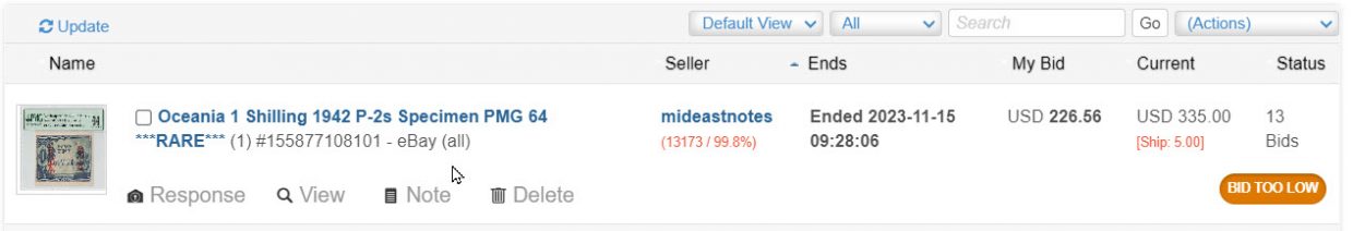How to use the ARCHIVE page – Bidnapper